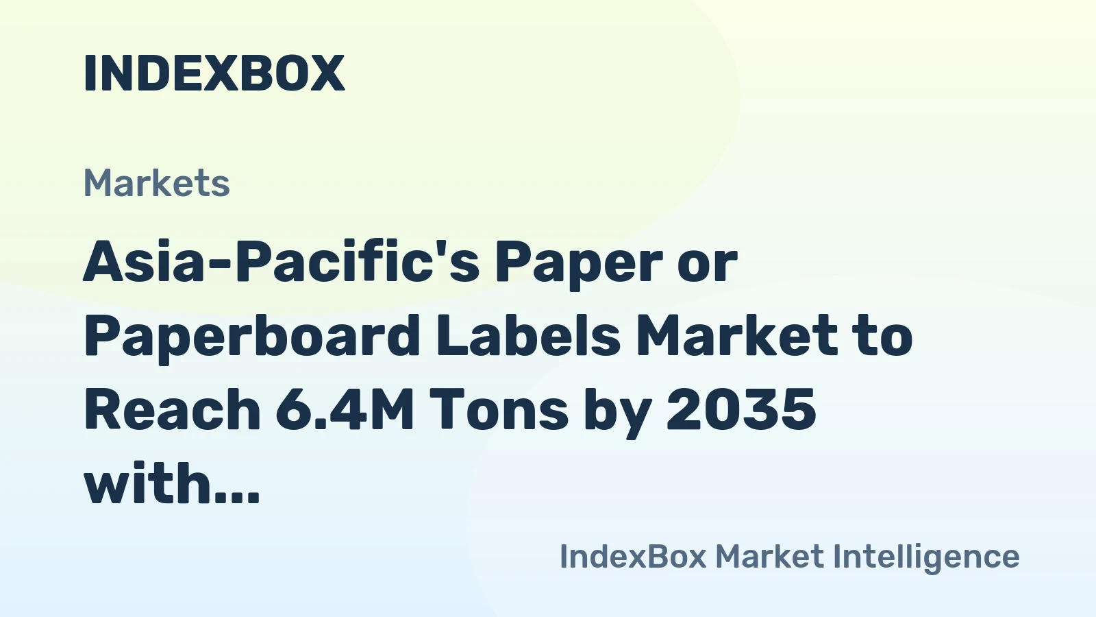 Asia-Pacific's Paper or Paperboard Labels Market to Reach 6.4M Tons by 2035 with +1.4% CAGR Growth