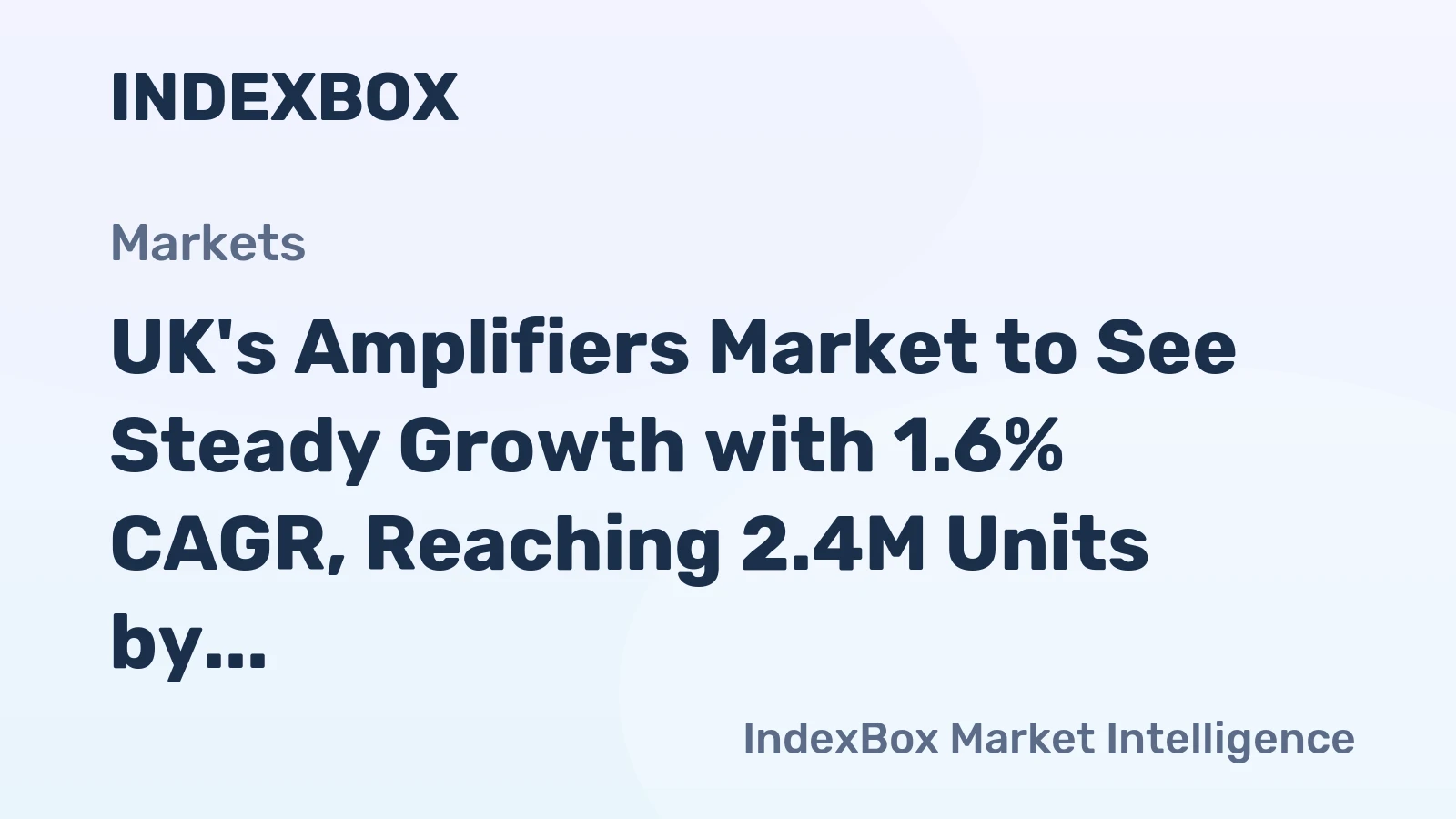 UK's Amplifiers Market to See Steady Growth with 1.6% CAGR, Reaching 2.4M Units by 2035