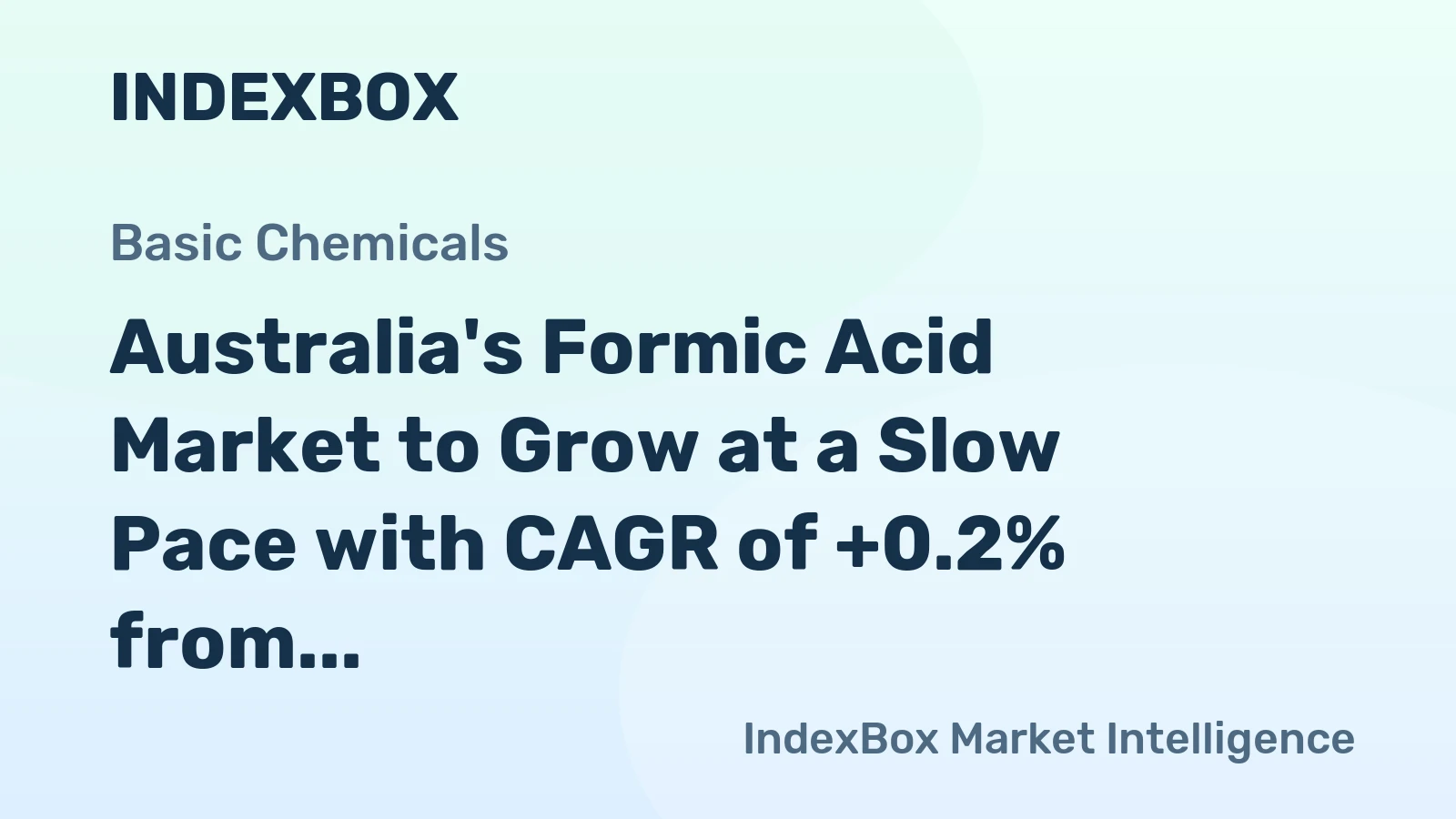 Australia's Formic Acid Market to Grow at a Slow Pace with CAGR of +0.2% from 2024 to 2035