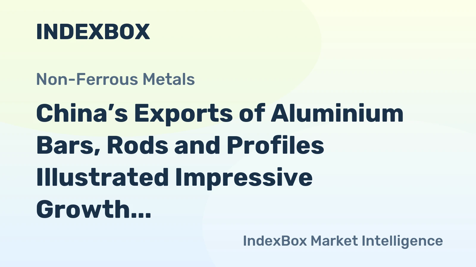China’s Exports of Aluminium Bars, Rods and Profiles Illustrated Impressive Growth in 2014