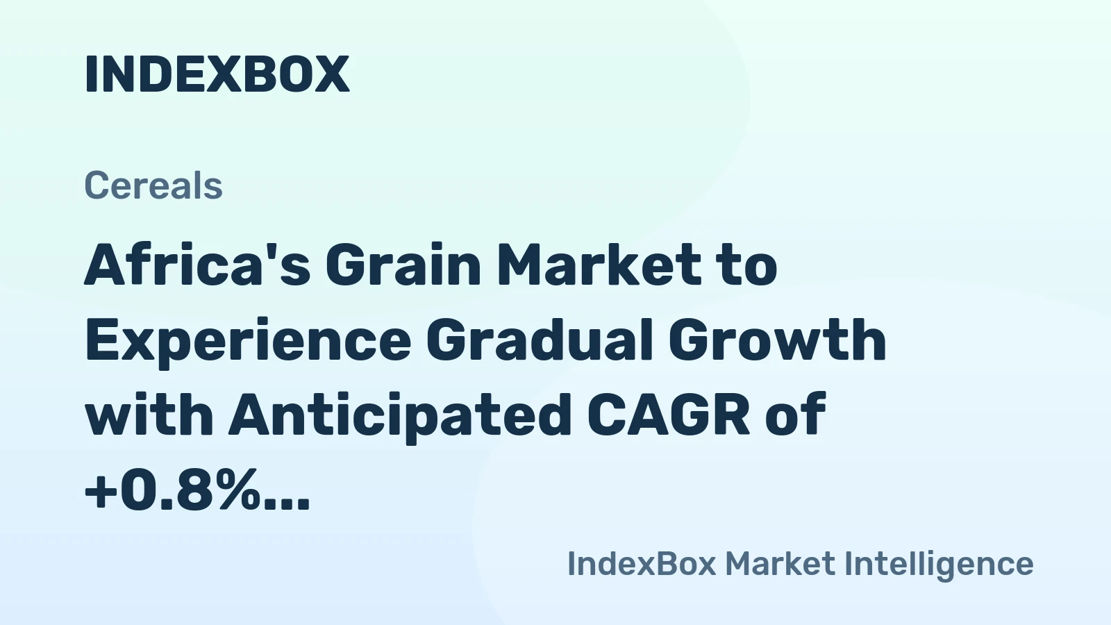 Africa's Grain Market to Experience Gradual Growth with Anticipated CAGR of +0.8% by 2035