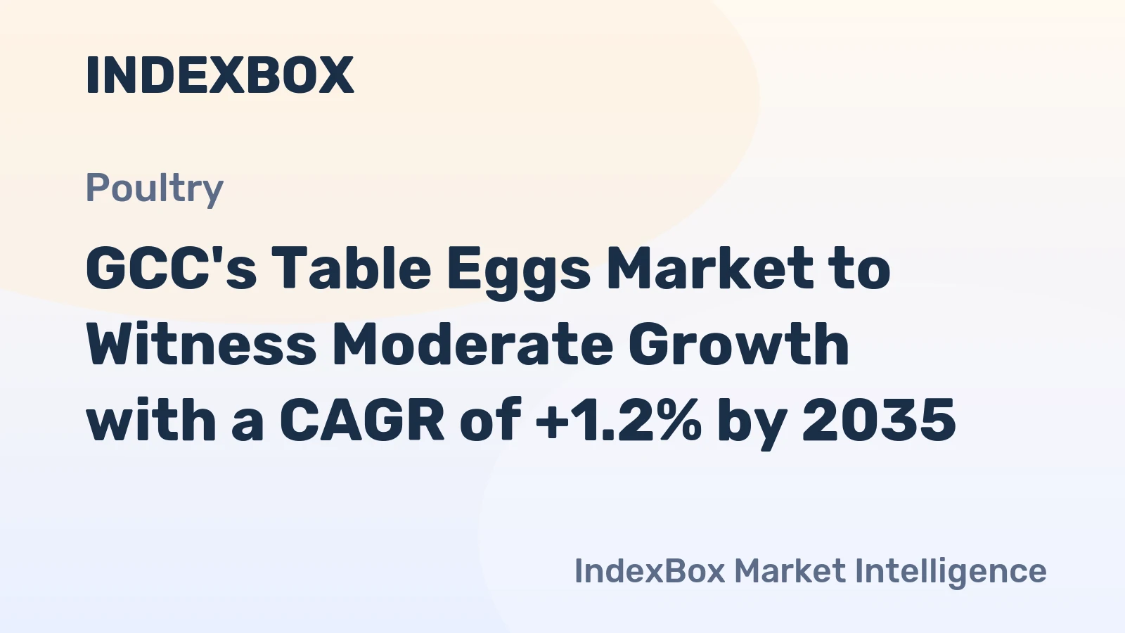 GCC's Table Eggs Market to Witness Moderate Growth with a CAGR of +1.2% by 2035