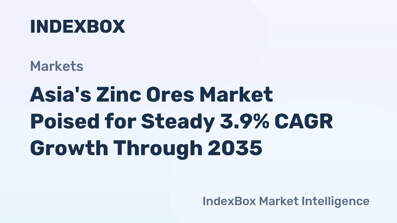 Asia's Zinc Ores Market Poised for Steady 3.9% CAGR Growth Through 2035