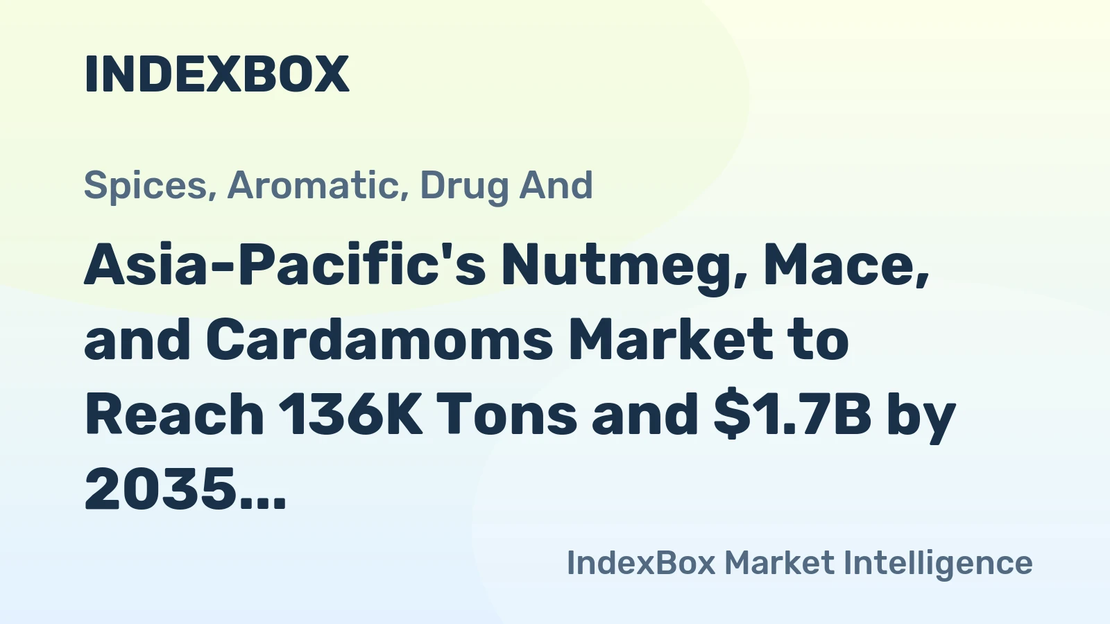 Asia-Pacific's Nutmeg, Mace, and Cardamoms Market to Reach 136K Tons and $1.7B by 2035, Fueled by Rising Demand