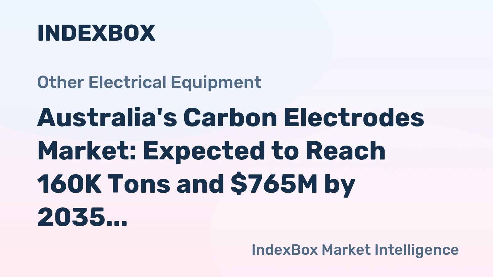 Australia's Carbon Electrodes Market: Expected to Reach 160K Tons and $765M by 2035