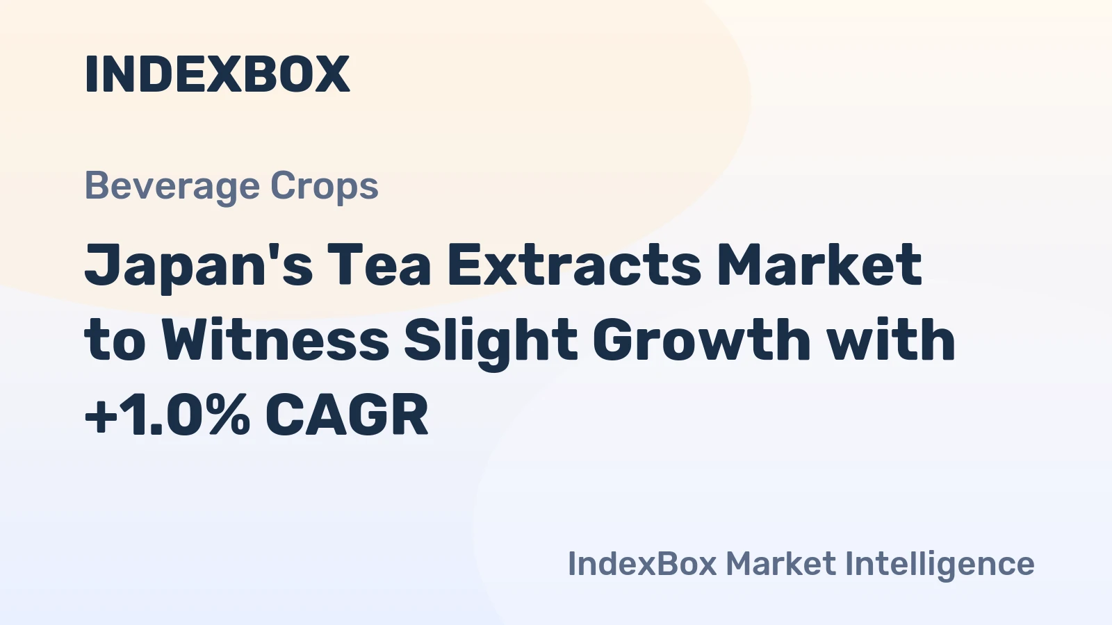 Japan's Tea Extracts Market to Witness Slight Growth with +1.0% CAGR
