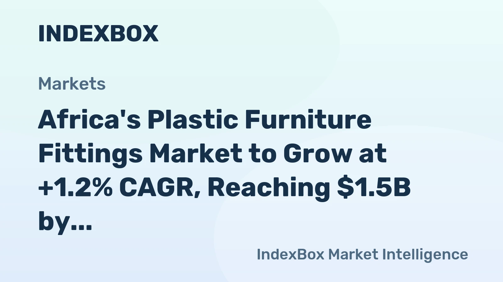 Africa's Plastic Furniture Fittings Market to Grow at +1.2% CAGR, Reaching $1.5B by 2035