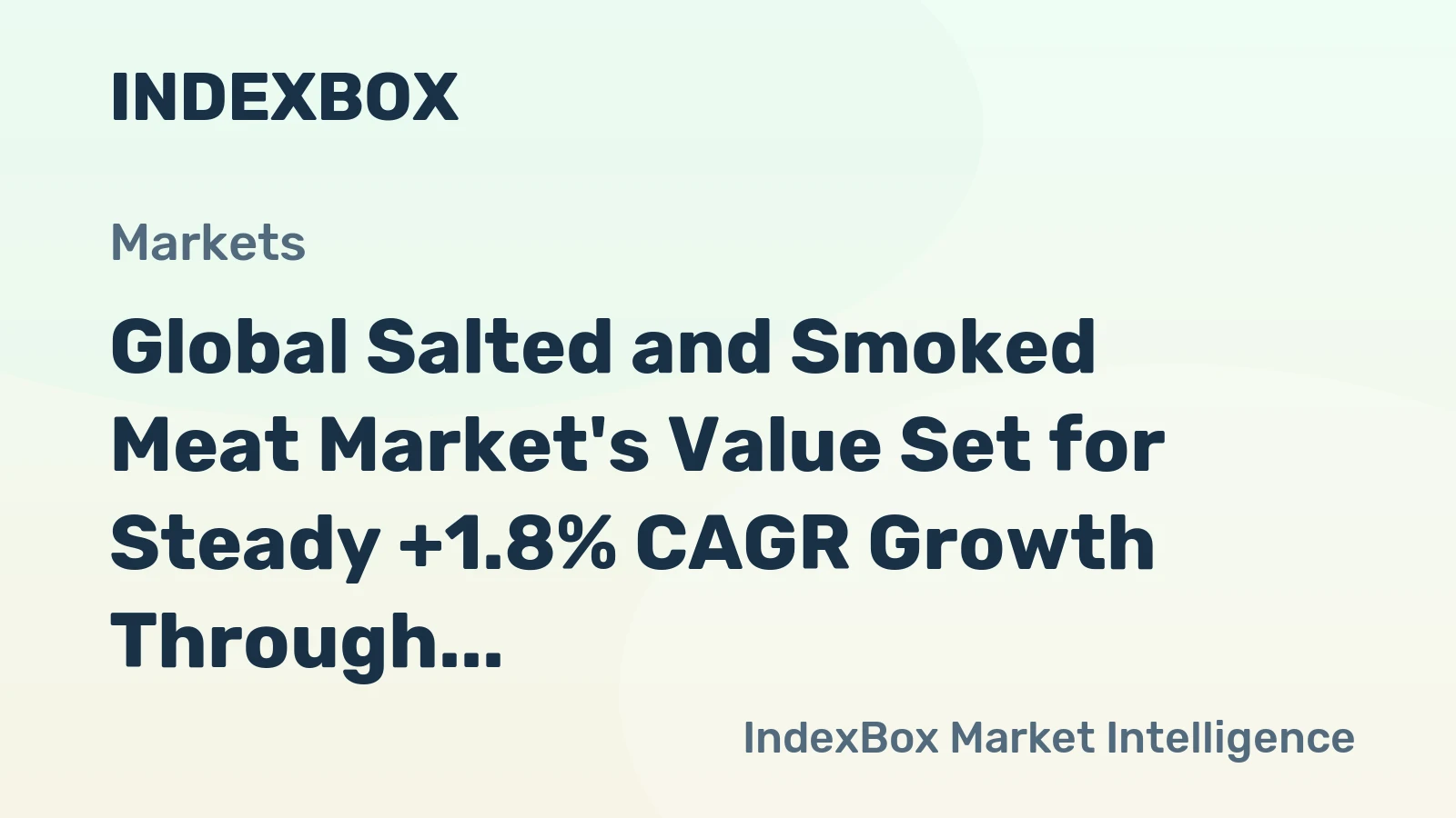 Global Salted and Smoked Meat Market's Value Set for Steady +1.8% CAGR Growth Through 2035