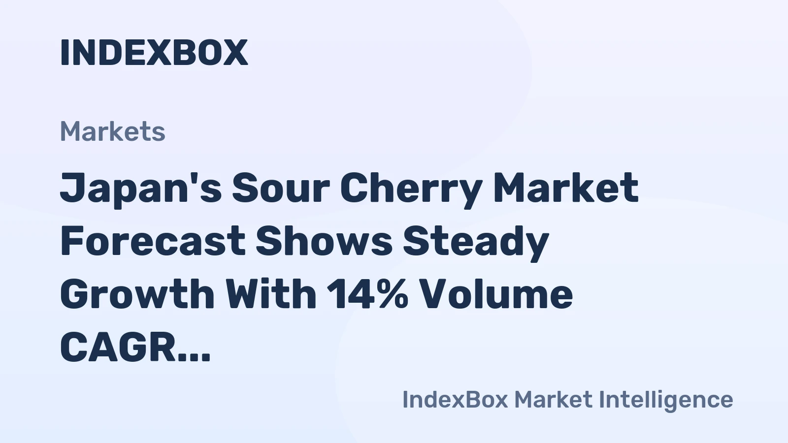 Japan's Sour Cherry Market Forecast Shows Steady Growth With 14% Volume CAGR Through 2035