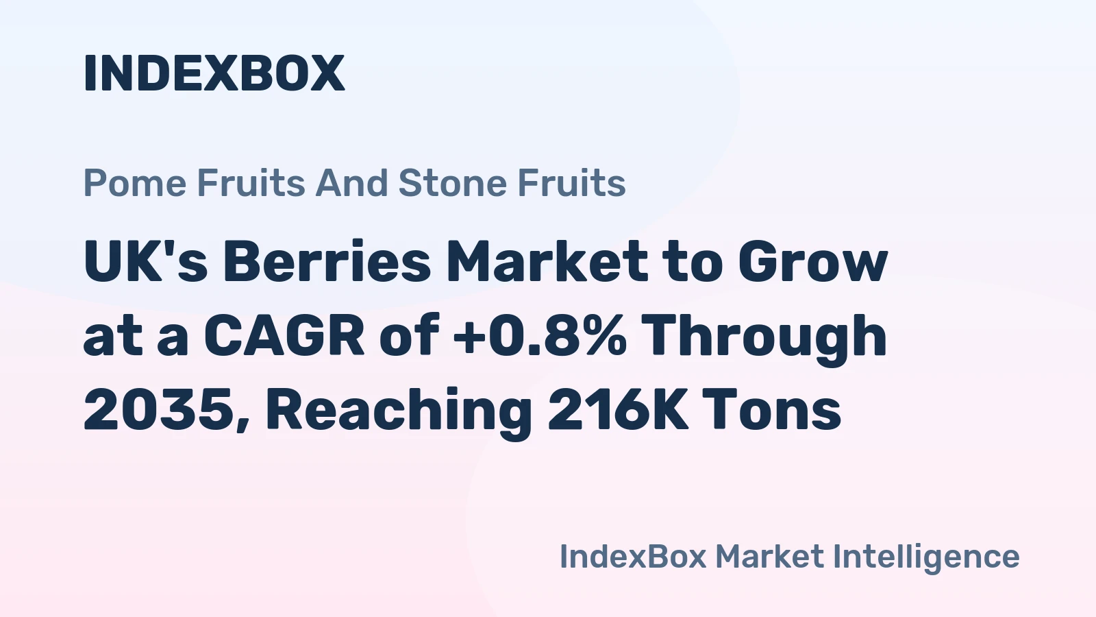 UK's Berries Market to Grow at a CAGR of +0.8% Through 2035, Reaching 216K Tons