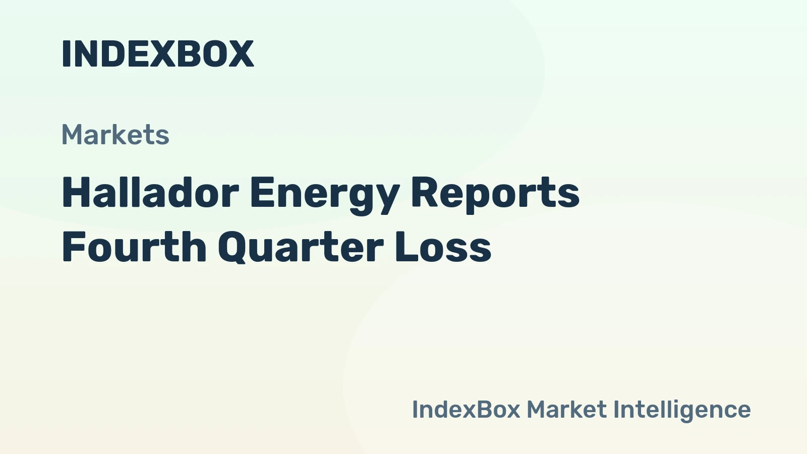 Hallador Energy Reports Fourth Quarter Loss