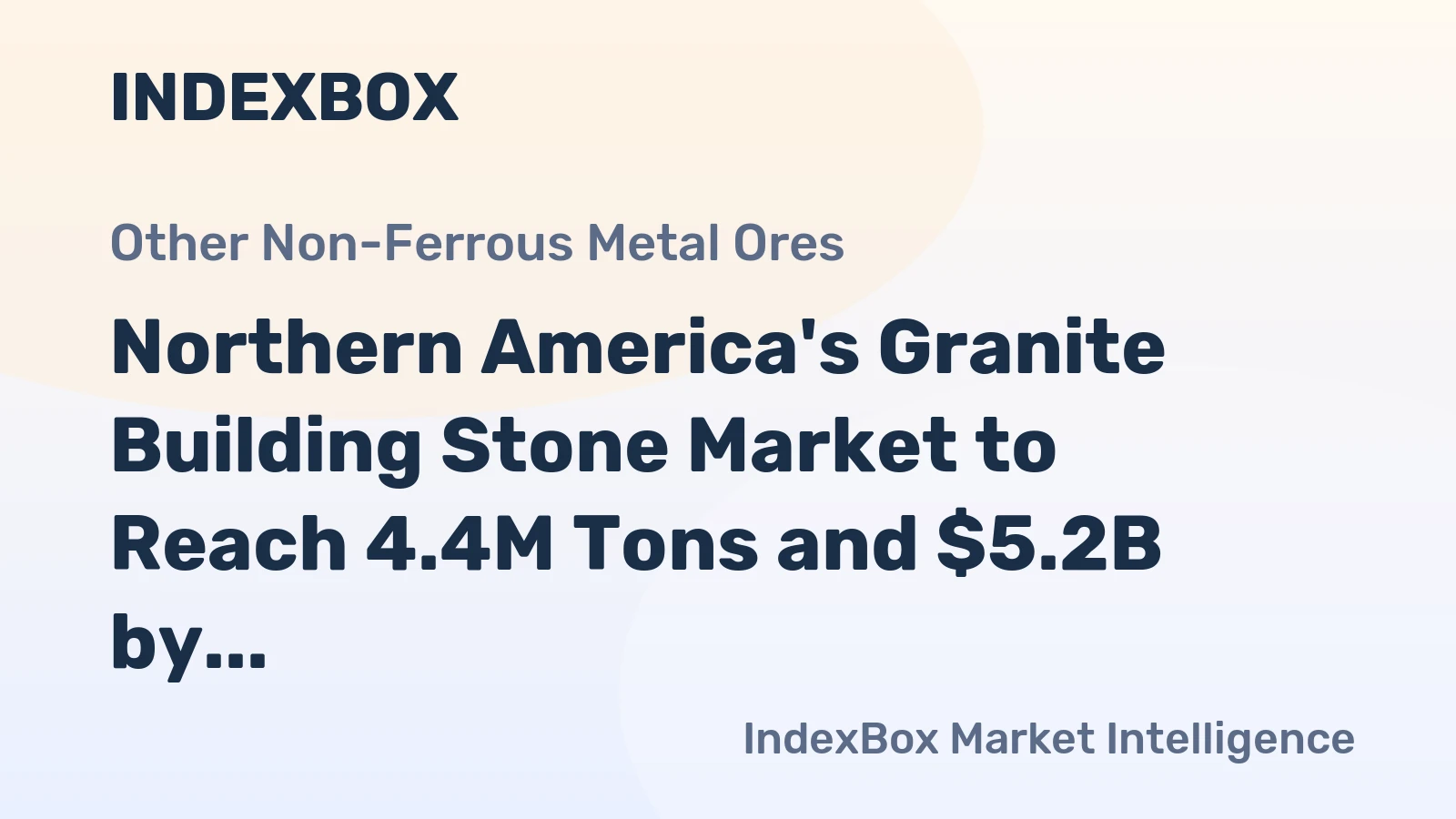 Northern America's Granite Building Stone Market to Reach 4.4M Tons and $5.2B by 2035