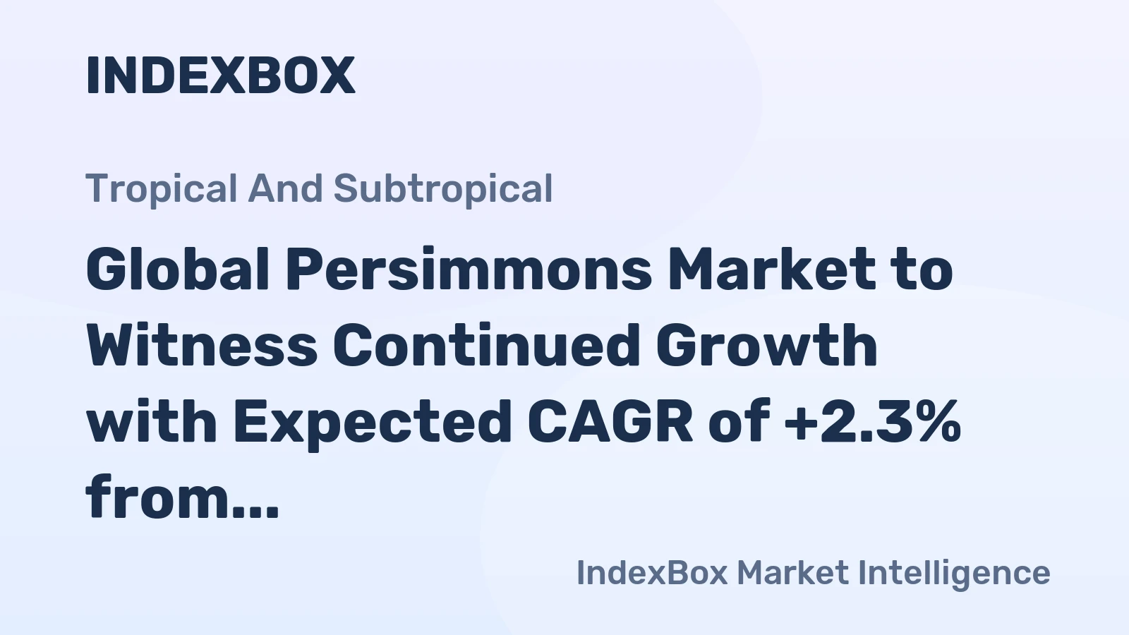Global Persimmons Market to Witness Continued Growth with Expected CAGR of +2.3% from 2024 to 2035