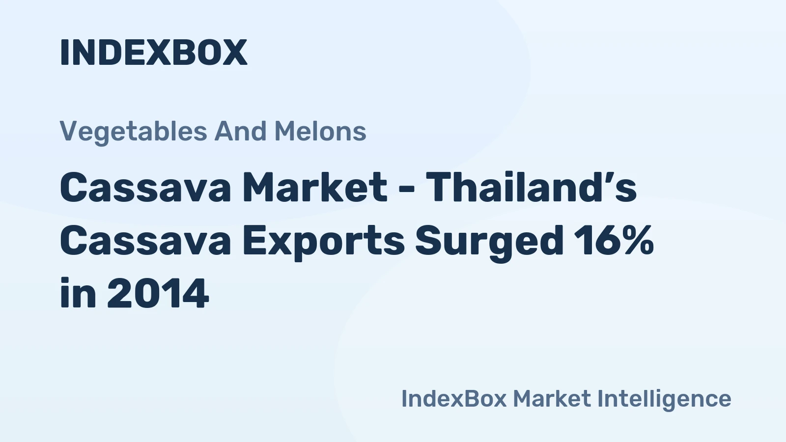 Cassava Market - Thailand’s Cassava Exports Surged 16% in 2014