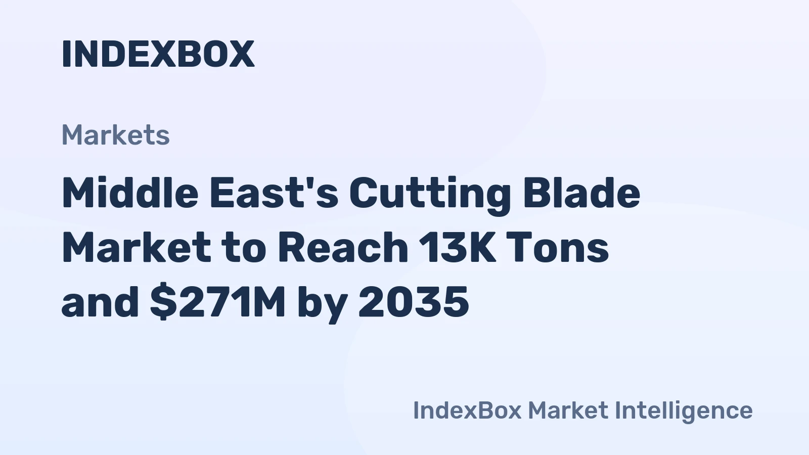Middle East's Cutting Blade Market to Reach 13K Tons and $271M by 2035