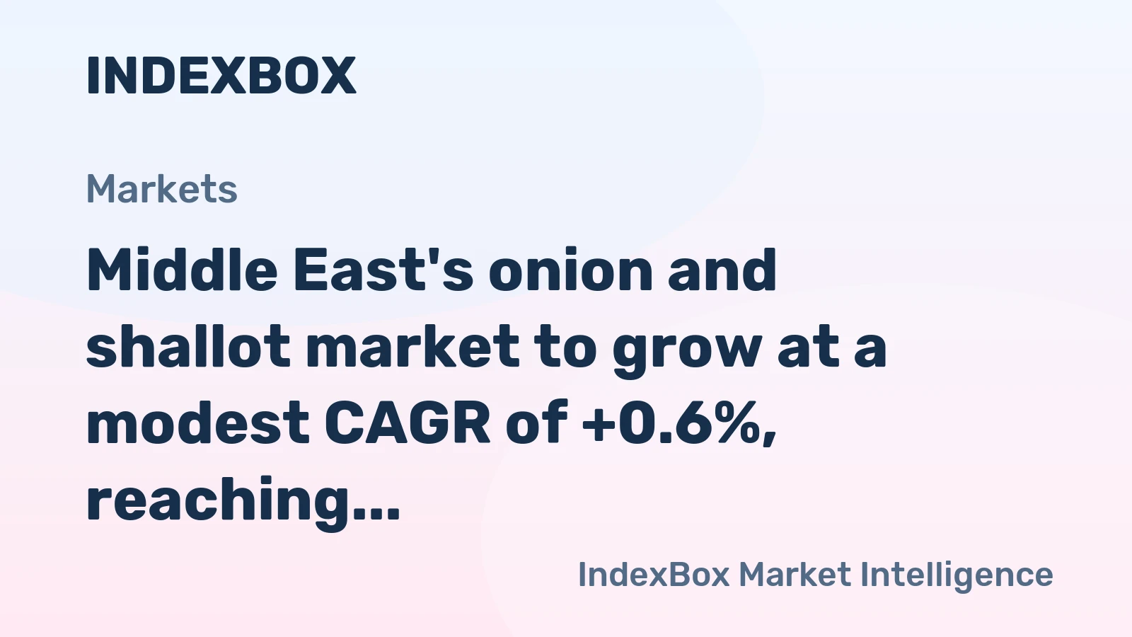 Middle East's onion and shallot market to grow at a modest CAGR of +0.6%, reaching 6.8M tons by 2035.