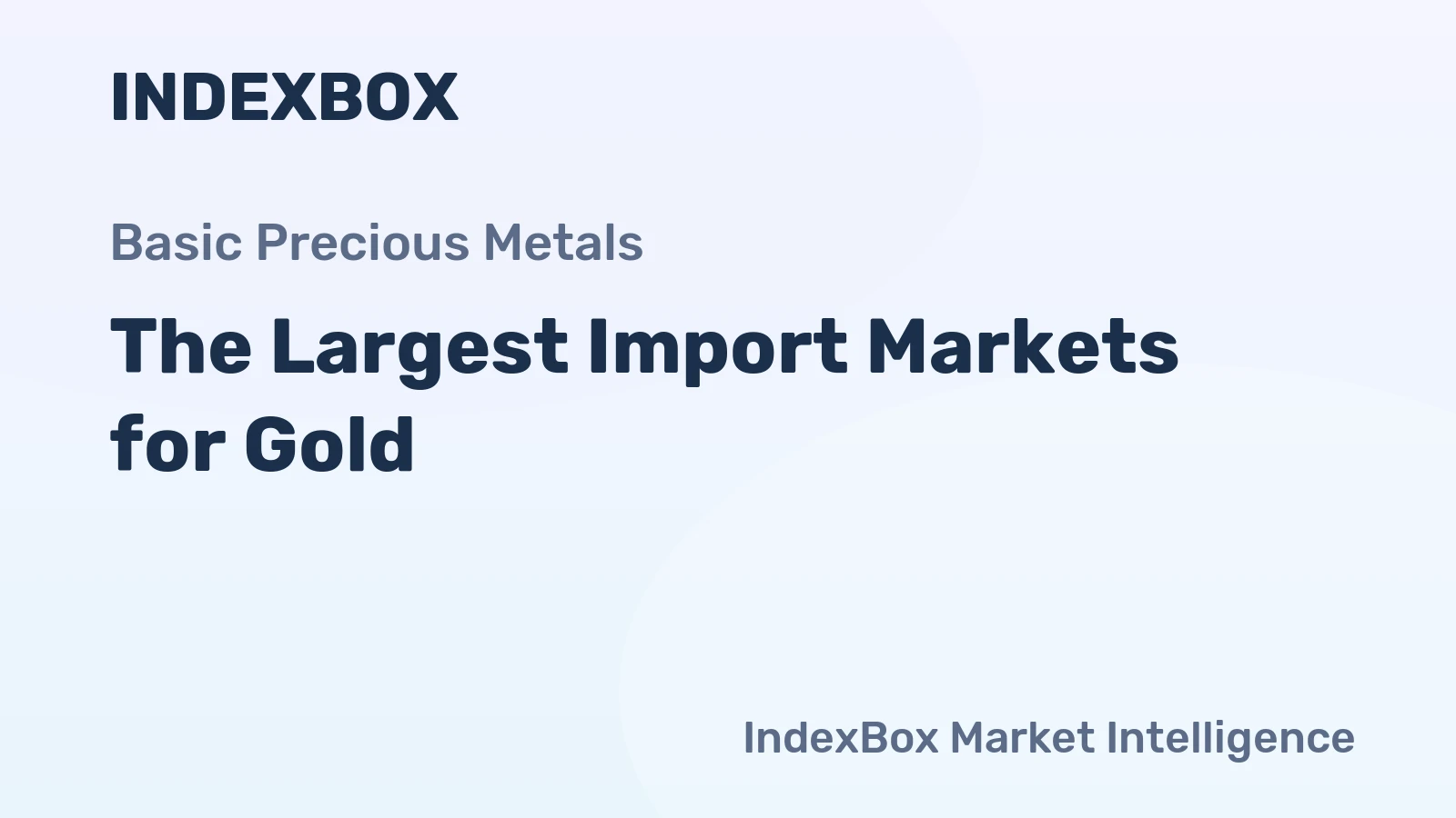 The Largest Import Markets for Gold