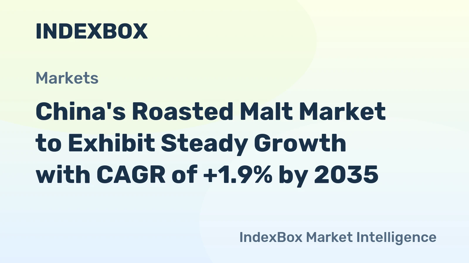 China's Roasted Malt Market to Exhibit Steady Growth with CAGR of +1.9% by 2035