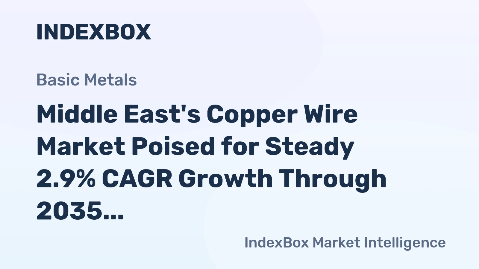 Middle East's Copper Wire Market Poised for Steady 2.9% CAGR Growth Through 2035