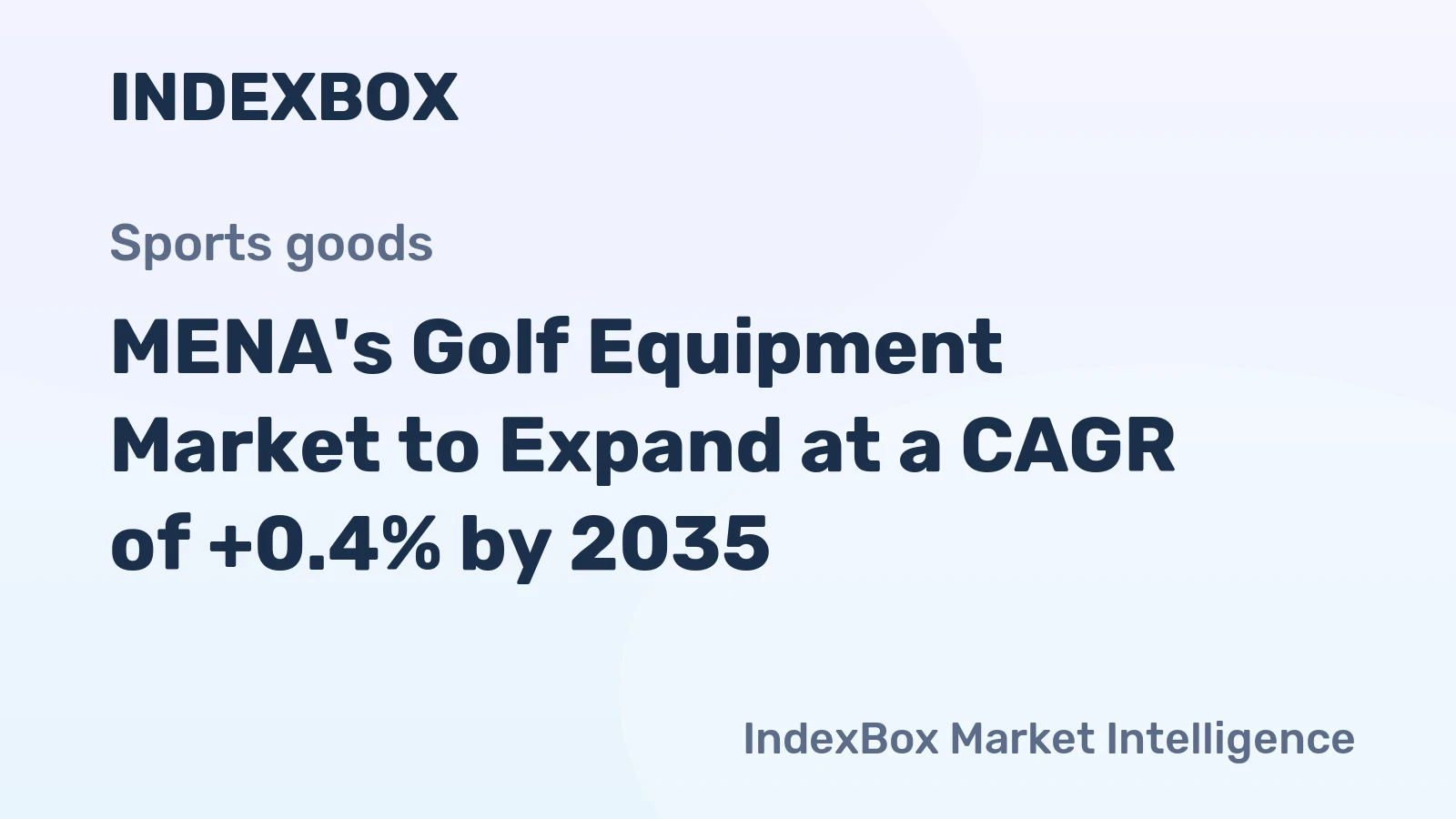 MENA's Golf Equipment Market to Expand at a CAGR of +0.4% by 2035