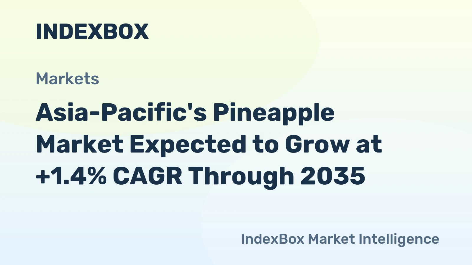 Asia-Pacific's Pineapple Market Expected to Grow at +1.4% CAGR Through 2035
