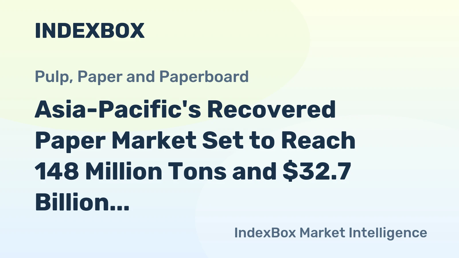 Asia-Pacific's Recovered Paper Market Set to Reach 148 Million Tons and $32.7 Billion by 2035
