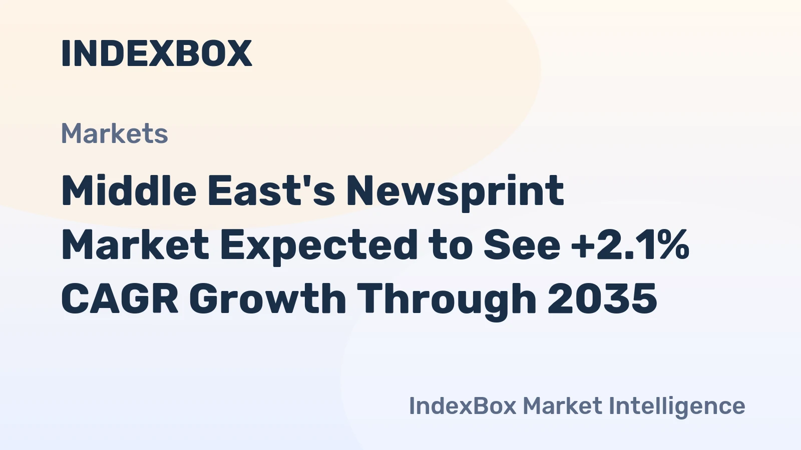 Middle East's Newsprint Market Expected to See +2.1% CAGR Growth Through 2035
