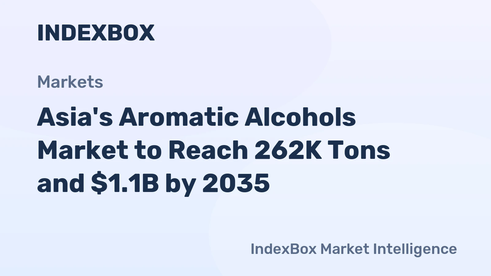 Asia's Aromatic Alcohols Market to Reach 262K Tons and $1.1B by 2035