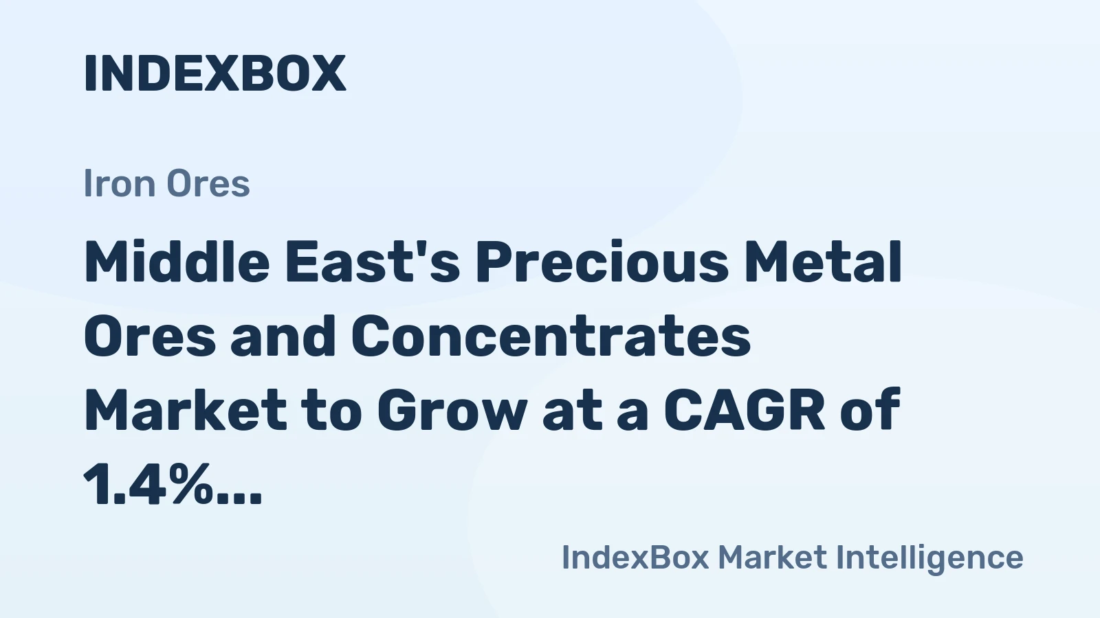 Middle East's Precious Metal Ores and Concentrates Market to Grow at a CAGR of 1.4% until 2035, Reaching $17.8B in Value