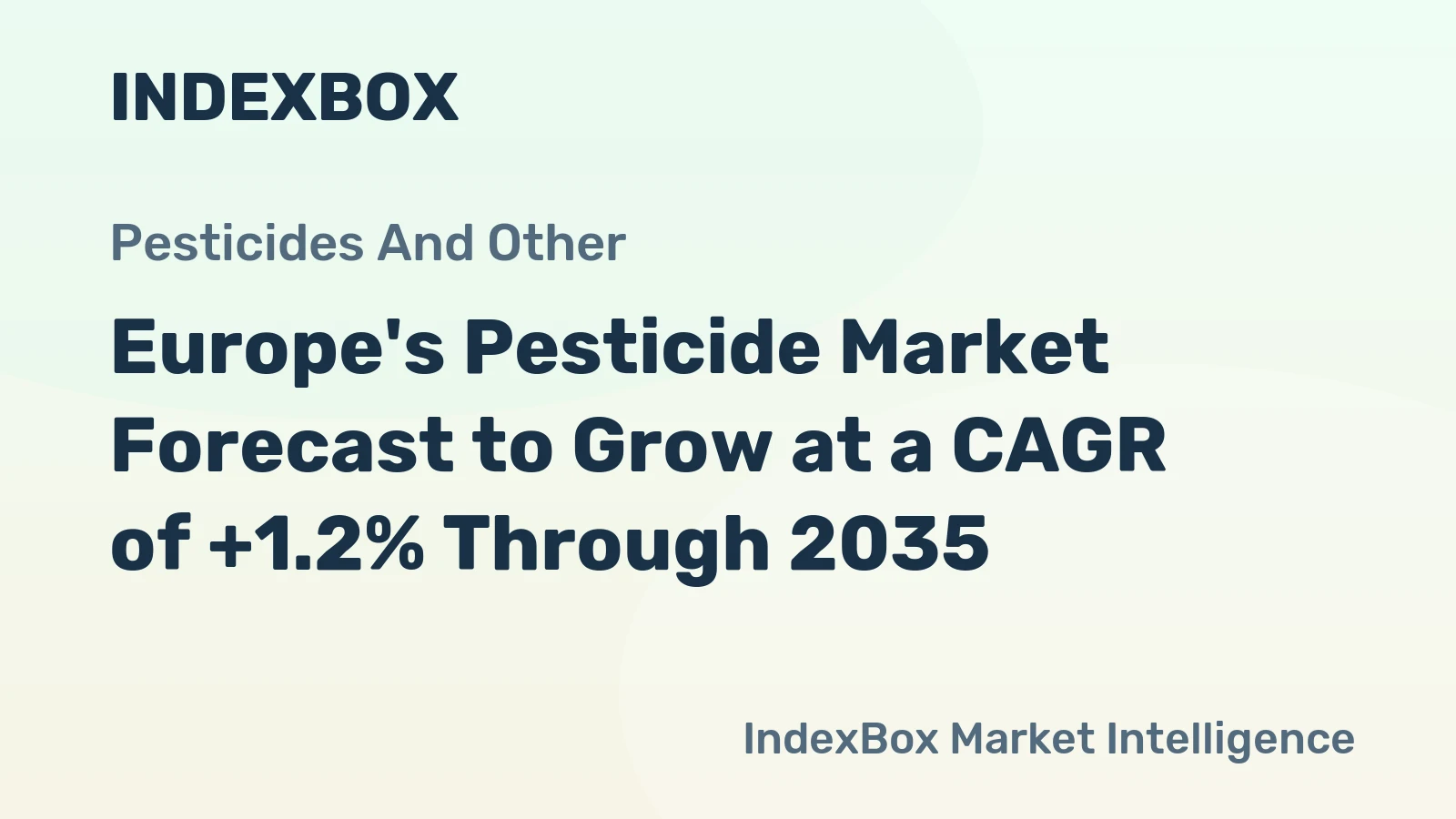 Europe's Pesticide Market Forecast to Grow at a CAGR of +1.2% Through 2035