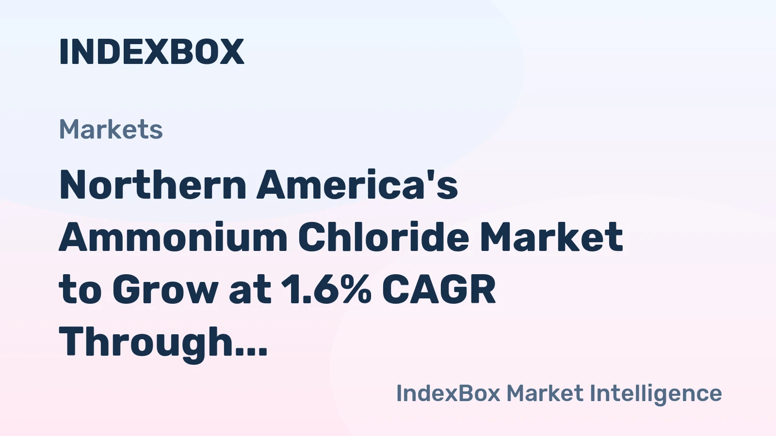 Northern America's Ammonium Chloride Market to Grow at 1.6% CAGR Through 2035