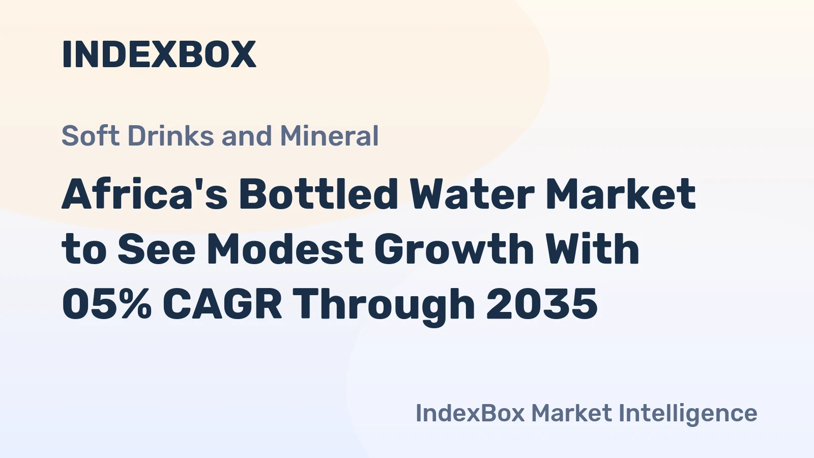 Africa's Bottled Water Market to See Modest Growth With 05% CAGR Through 2035