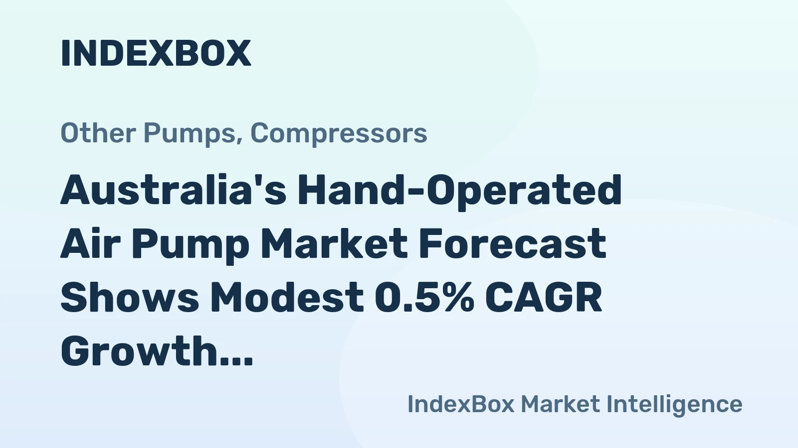 Australia's Hand-Operated Air Pump Market Forecast Shows Modest 0.5% CAGR Growth Through 2035