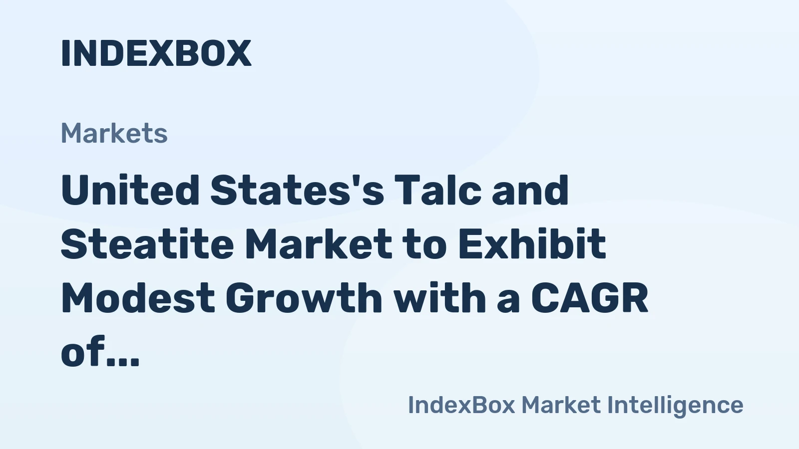 United States's Talc and Steatite Market to Exhibit Modest Growth with a CAGR of +1.0%