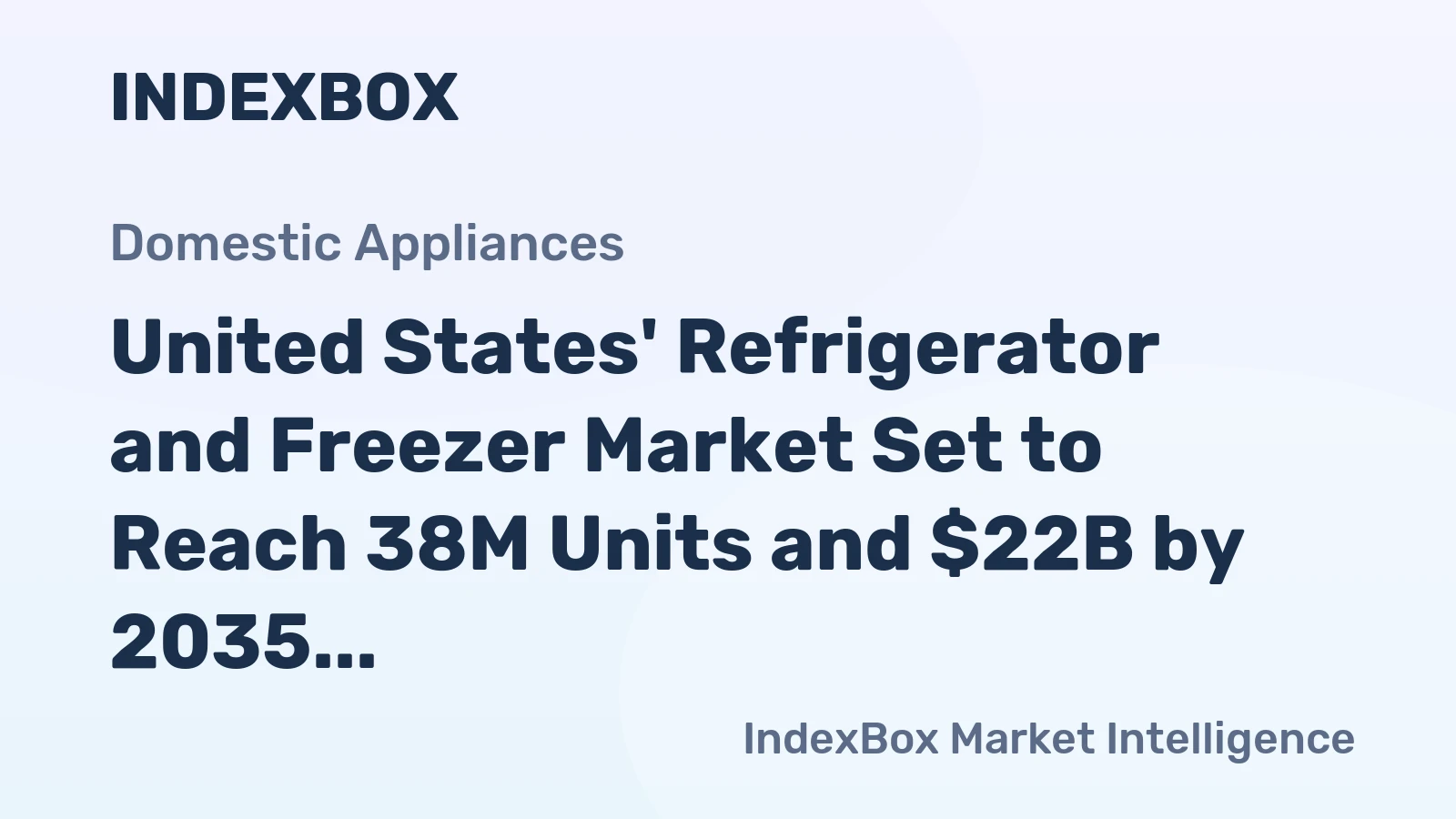 United States' Refrigerator and Freezer Market Set to Reach 38M Units and $22B by 2035