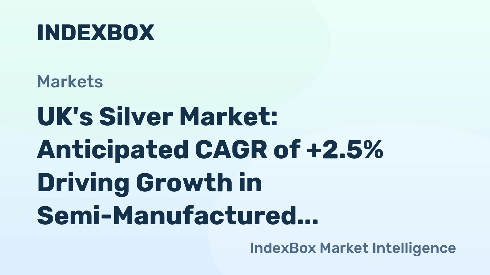 UK's Silver Market: Anticipated CAGR of +2.5% Driving Growth in Semi-Manufactured Forms