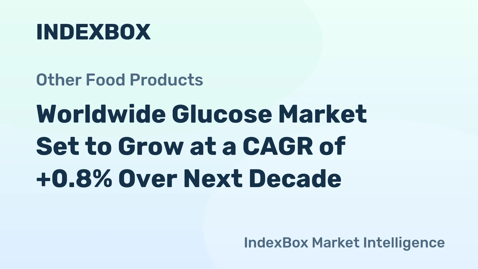 Worldwide Glucose Market Set to Grow at a CAGR of +0.8% Over Next Decade