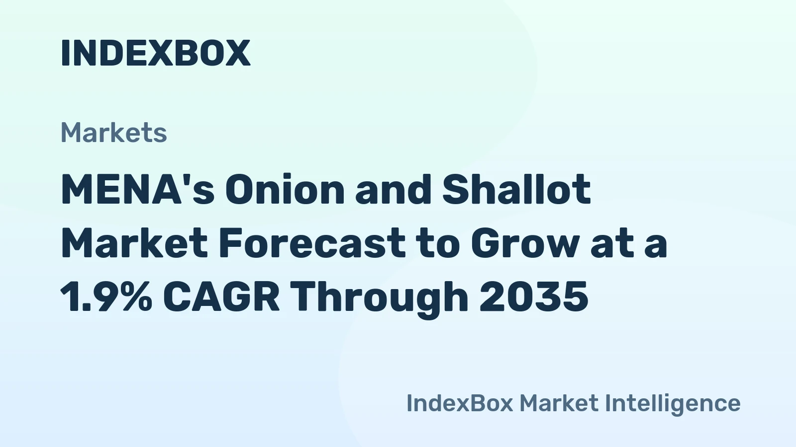 MENA's Onion and Shallot Market Forecast to Grow at a 1.9% CAGR Through 2035