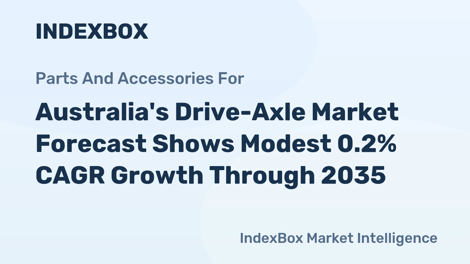 Australia's Drive-Axle Market Forecast Shows Modest 0.2% CAGR Growth Through 2035