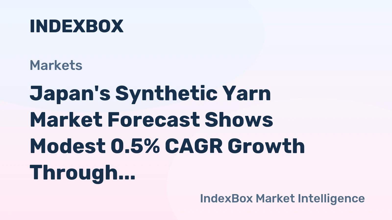 Japan's Synthetic Yarn Market Forecast Shows Modest 0.5% CAGR Growth Through 2035