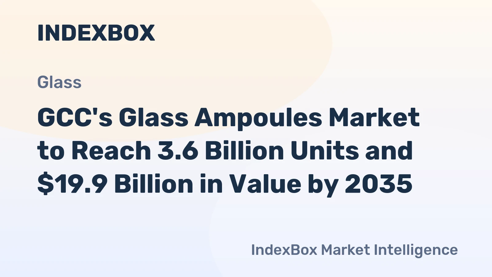 GCC's Glass Ampoules Market to Reach 3.6 Billion Units and $19.9 Billion in Value by 2035