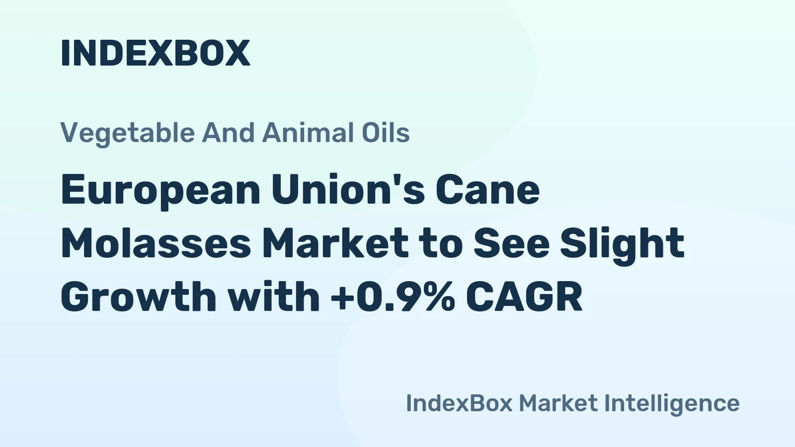 European Union's Cane Molasses Market to See Slight Growth with +0.9% CAGR