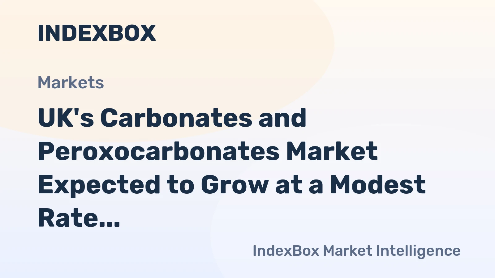 UK's Carbonates and Peroxocarbonates Market Expected to Grow at a Modest Rate of +0.6% CAGR from 2024 to 2035