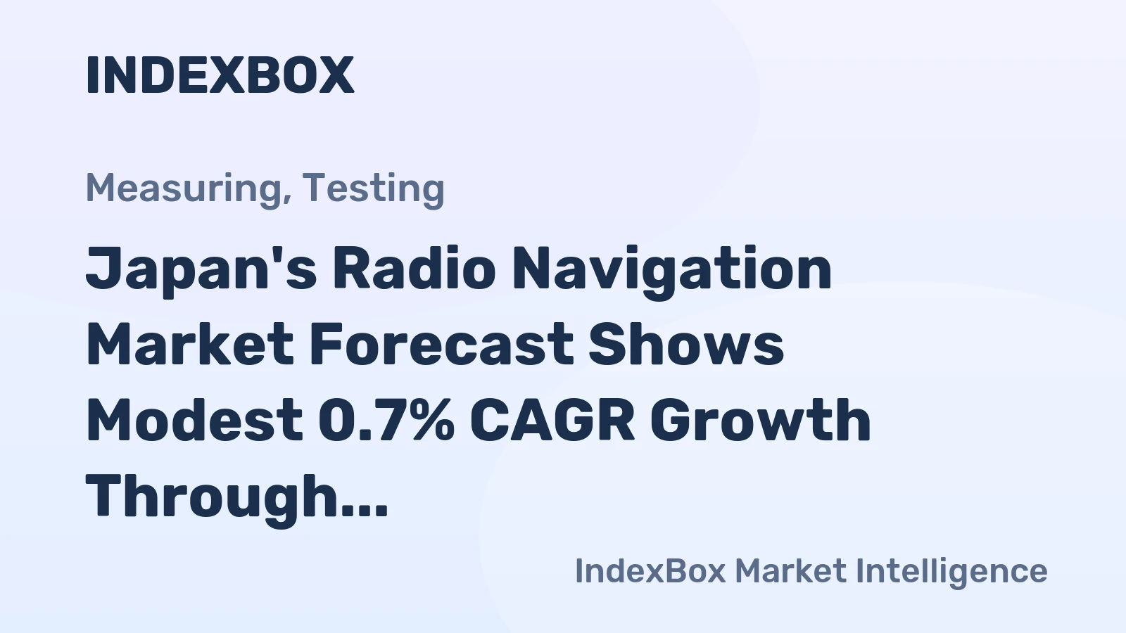 Japan's Radio Navigation Market Forecast Shows Modest 0.7% CAGR Growth Through 2035