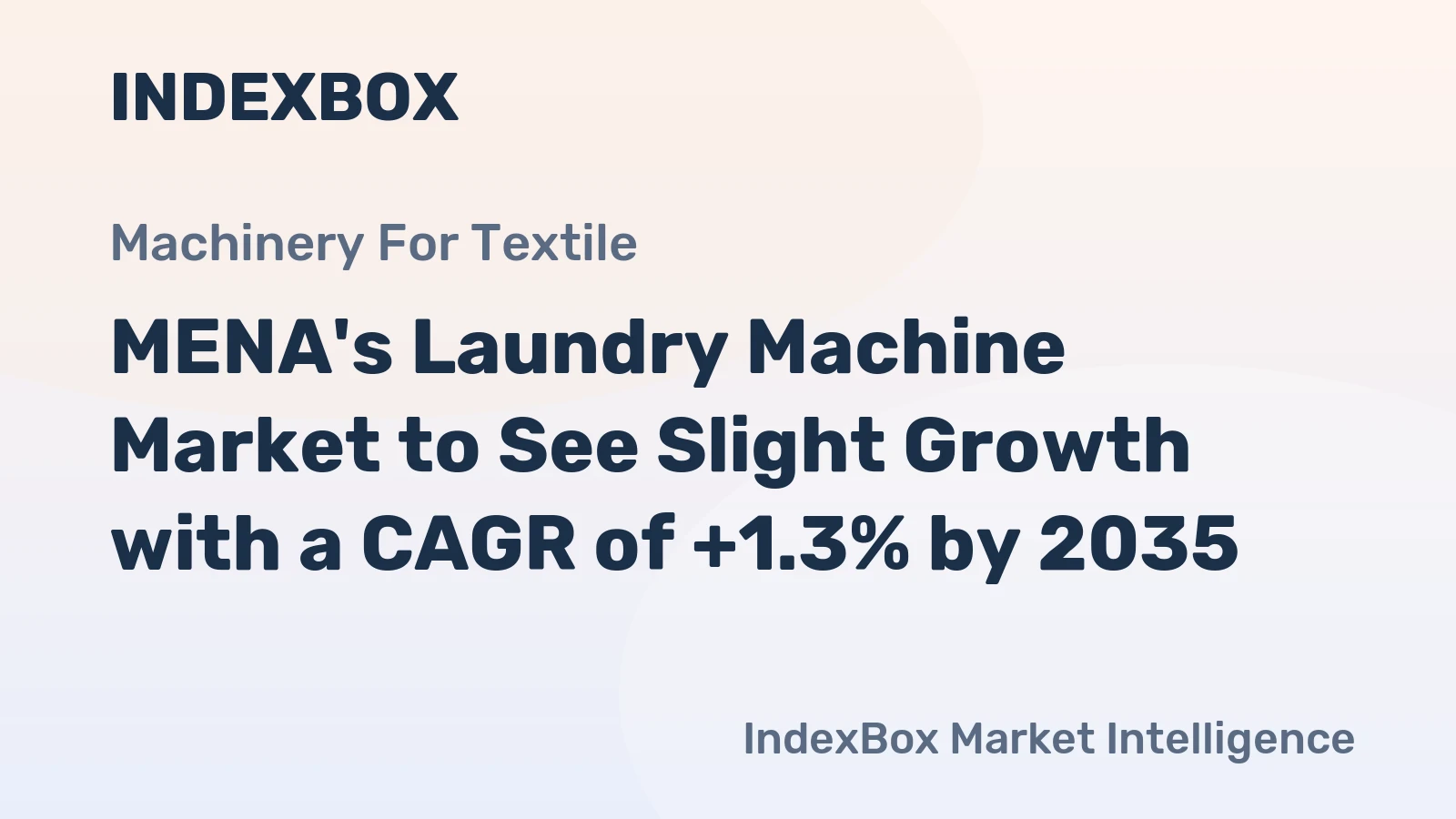 MENA's Laundry Machine Market to See Slight Growth with a CAGR of +1.3% by 2035