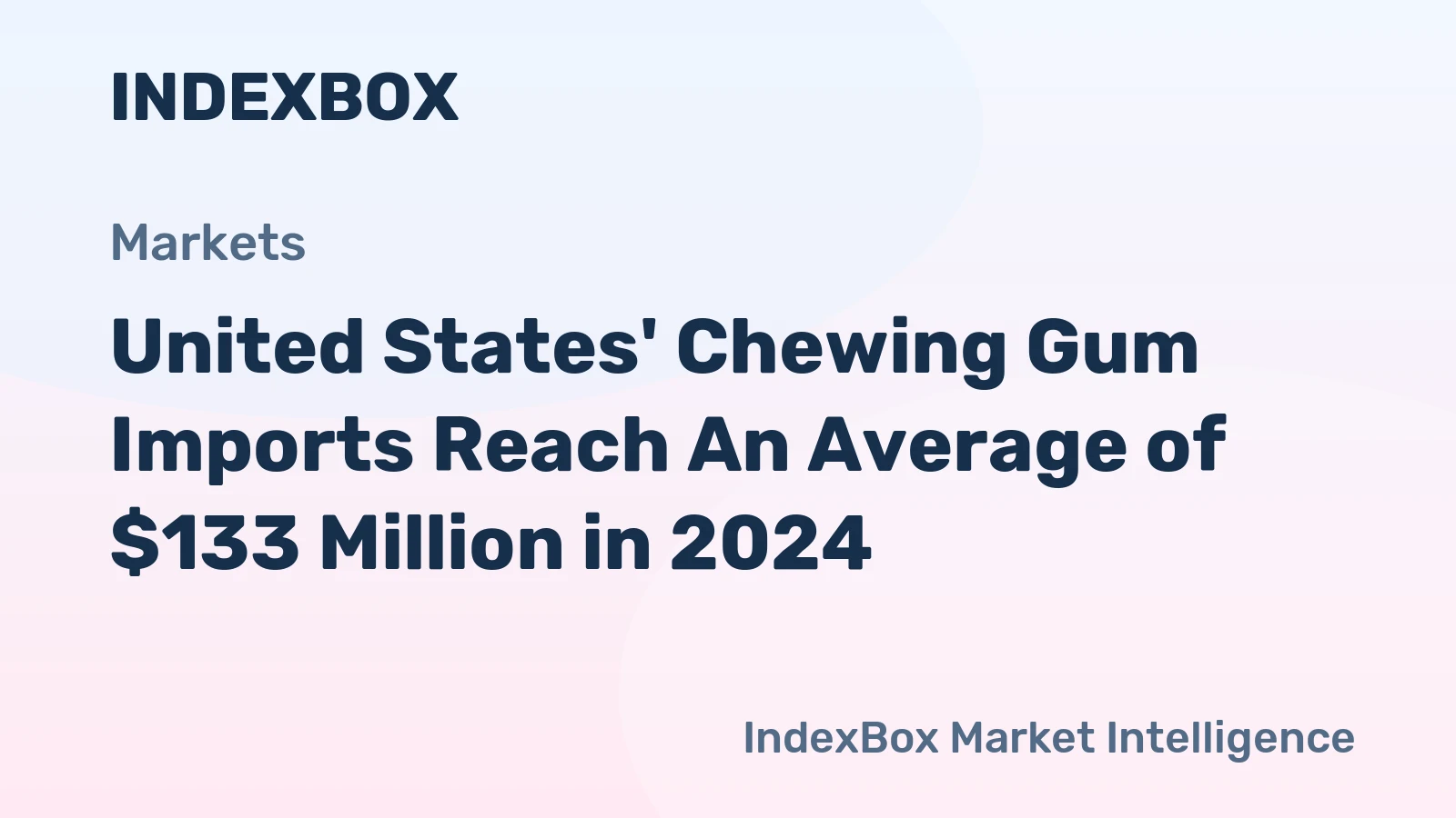 United States' Chewing Gum Imports Reach An Average of $133 Million in 2024