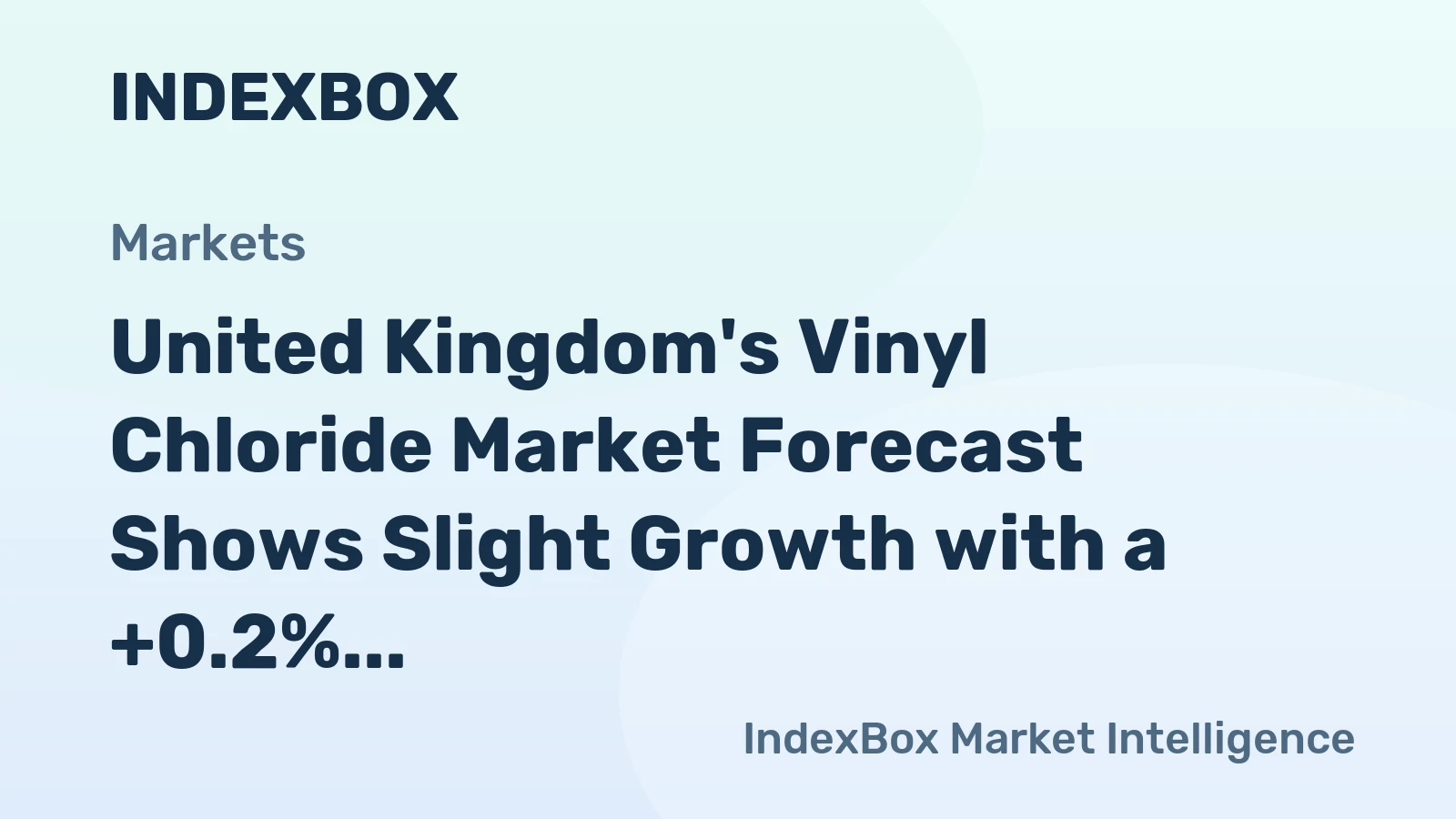 United Kingdom's Vinyl Chloride Market Forecast Shows Slight Growth with a +0.2% CAGR in Value
