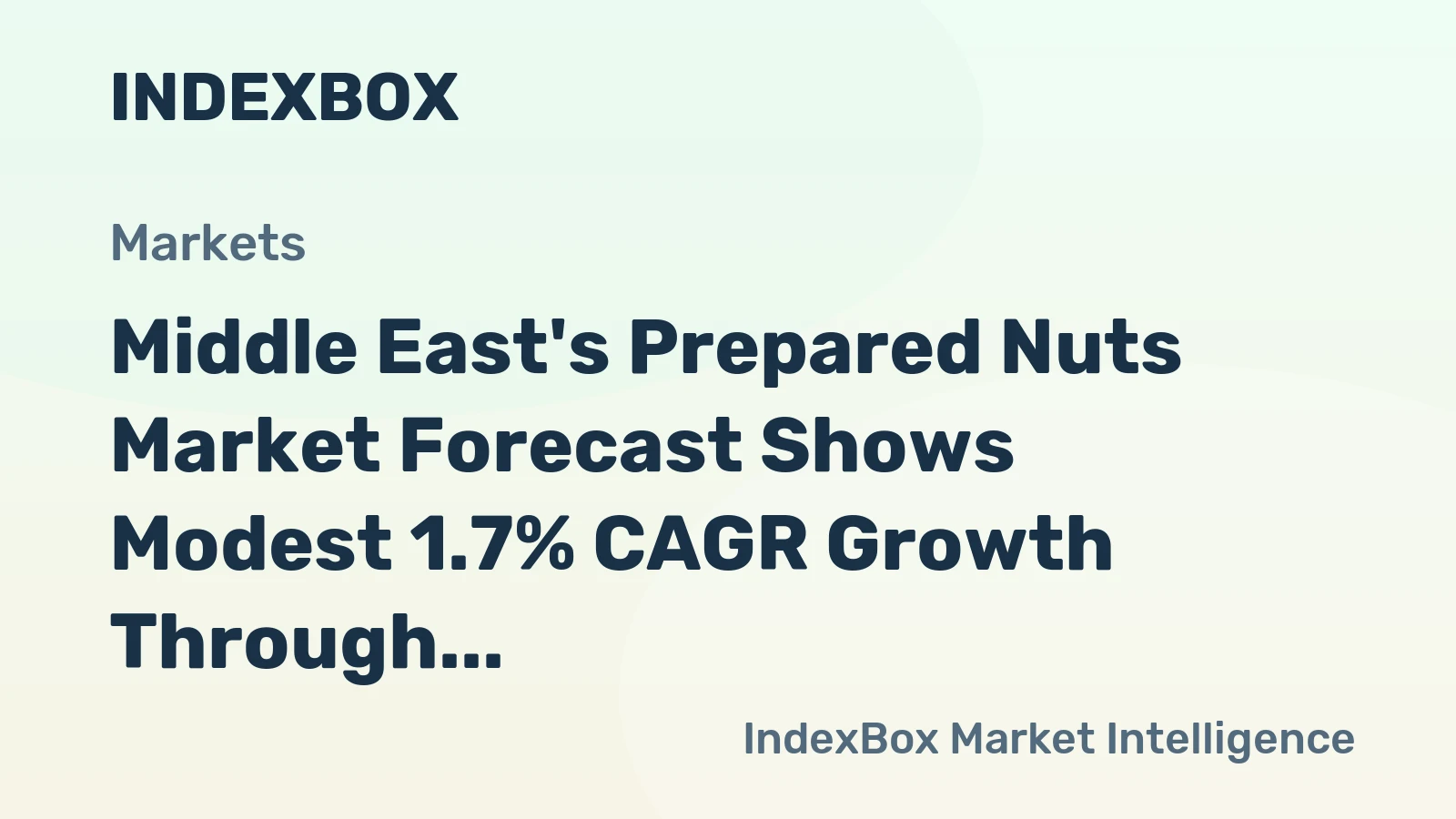 Middle East's Prepared Nuts Market Forecast Shows Modest 1.7% CAGR Growth Through 2035