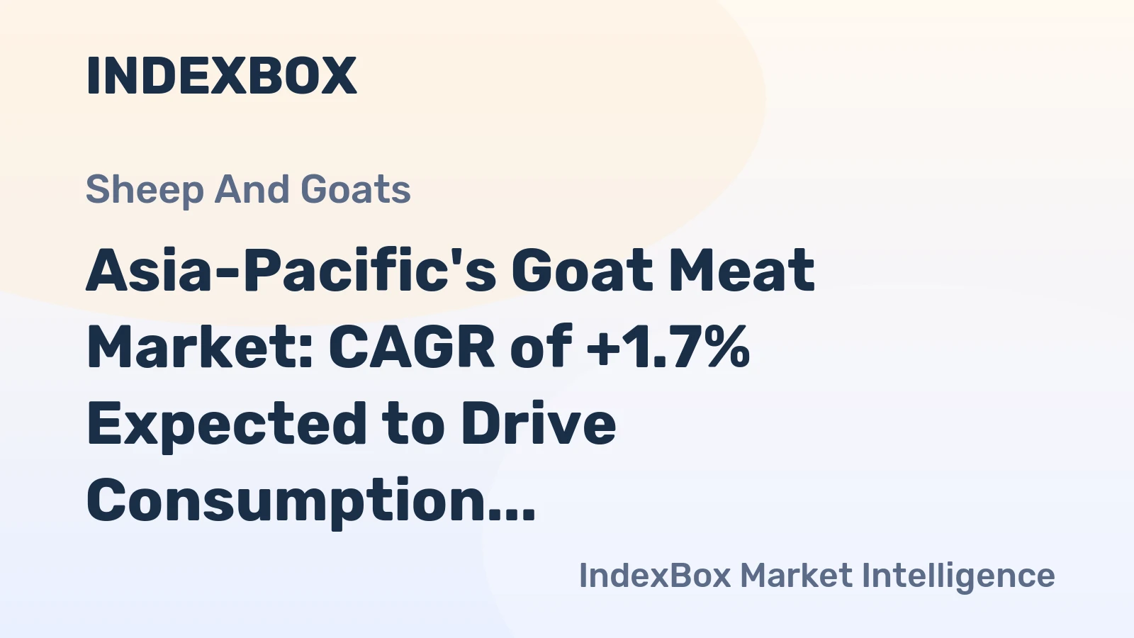 Asia-Pacific's Goat Meat Market: CAGR of +1.7% Expected to Drive Consumption Trend Over Next Decade