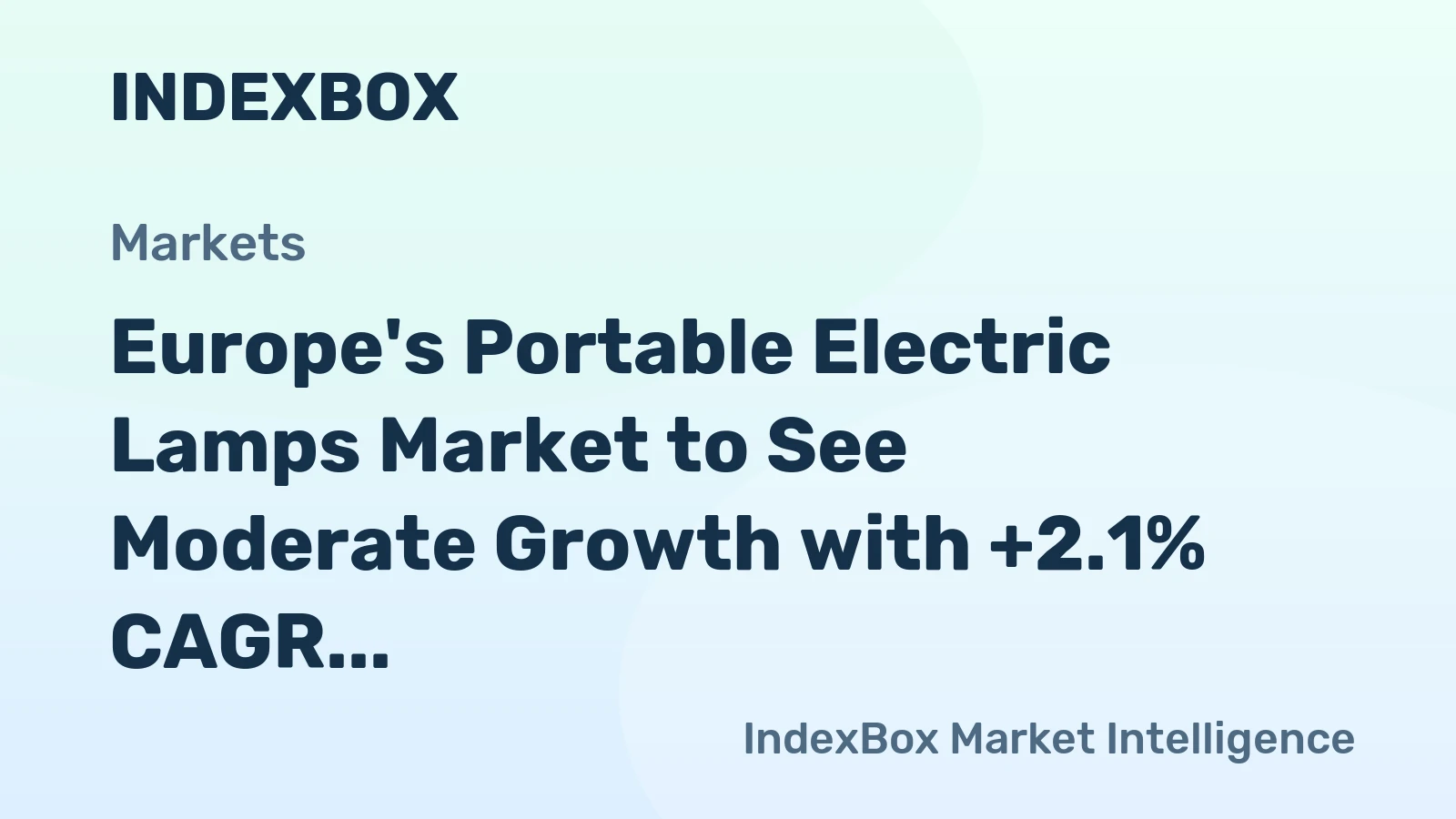 Europe's Portable Electric Lamps Market to See Moderate Growth with +2.1% CAGR from 2024-2035